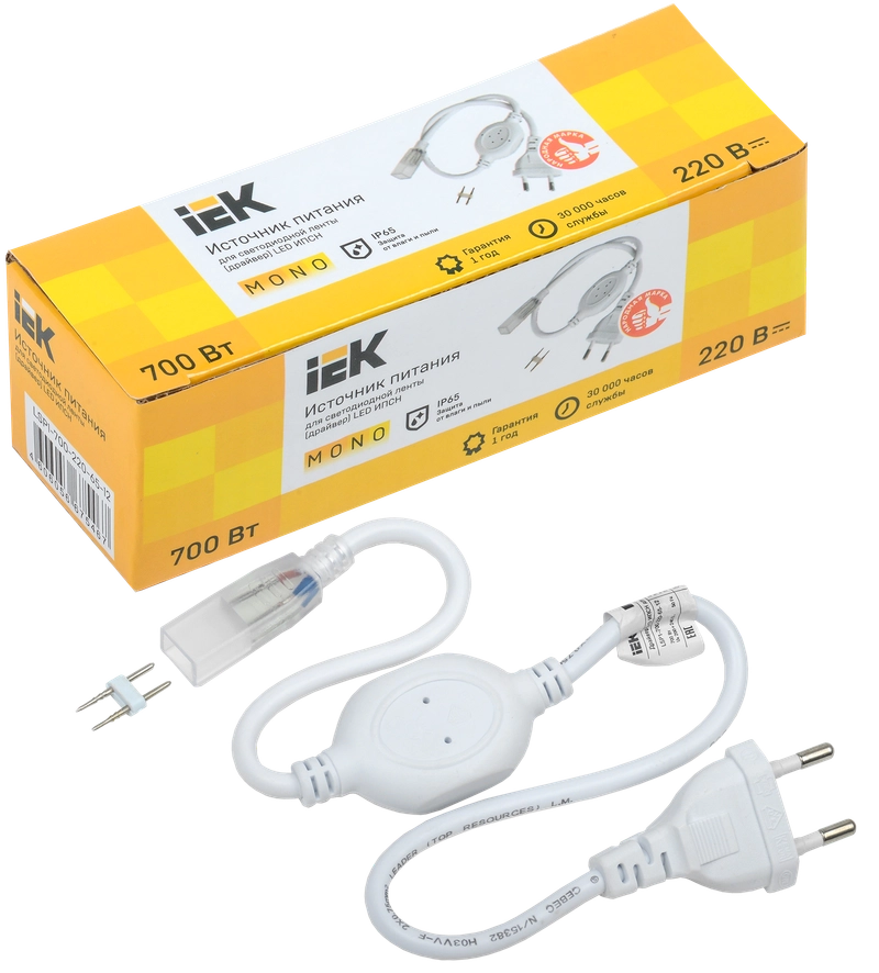 Драйвер для светодиодной ленты 12мм LED ИПСН 700Вт 220В MONO IP65 IEK - купить по лучшей цене от ...