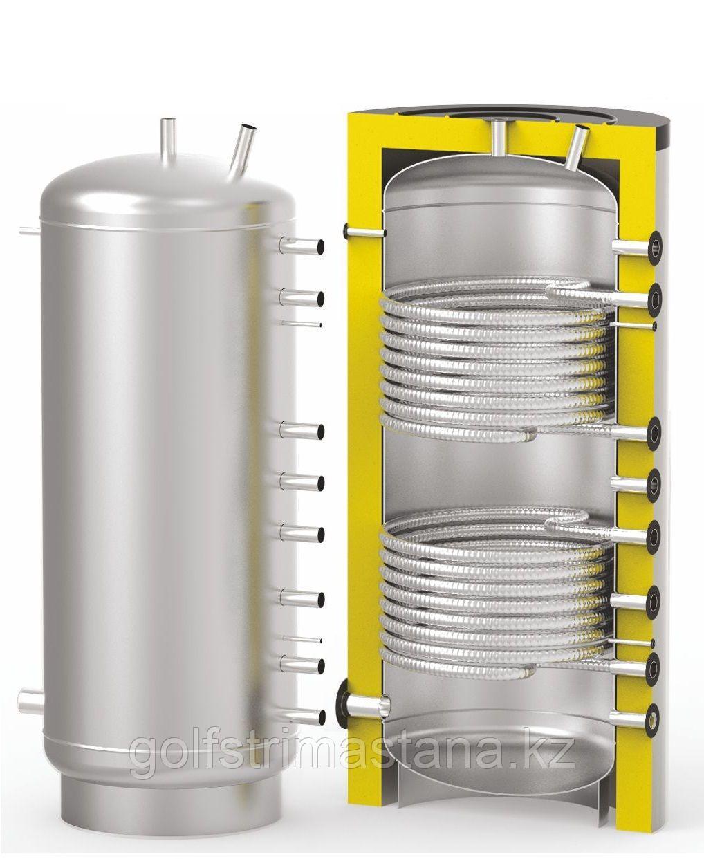 Бак косвенного нагрева нерж, титан, 2 ТО (ГВС) серия SOLAR SS DUO купить в Астане с доставкой по ...