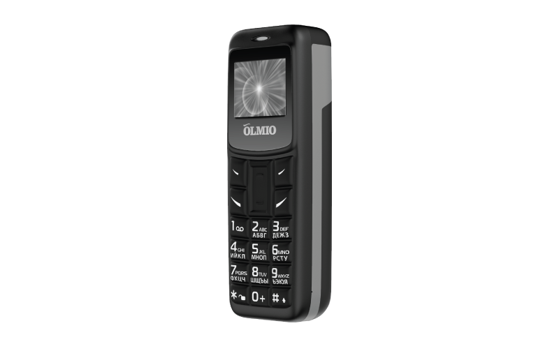 Olmio A02 Телефон-гарнитура мобильный, 1*SIM, 280 мАч, сине-белый ...