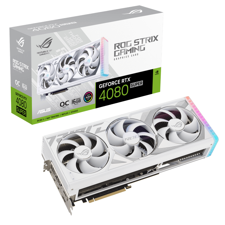 Видеокарта ASUS GeForce RTX4080 SUPER OC 16GB GDDR6X 2xHDMI 3xDP ROG ...