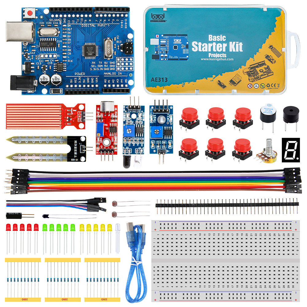 Arduino ATmega 328P Basic Starter Kit Базовый стартовый набор: продажа, цена в Алматы ...