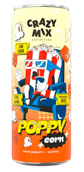Напиток Crazy Mix Poppy Corn 330 мл (24шт в упаковке) / Россия: продажа ...