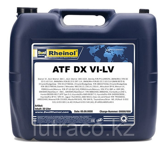 SwdRheinol ATF DX VI-LV - Синтетическая универсальная жидкость ...