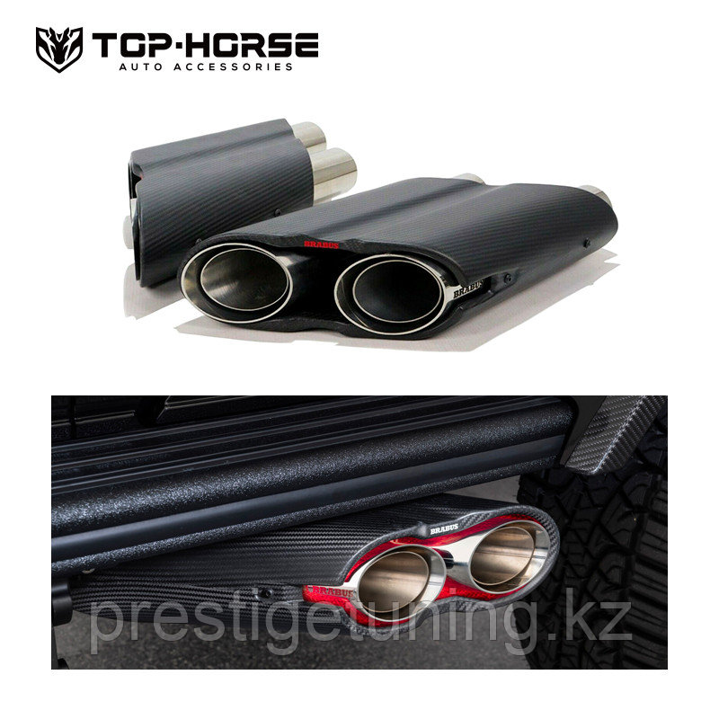 Карбоновые насадки на глушители на Mercedes G-Class W464 2018-23 дизайн ...