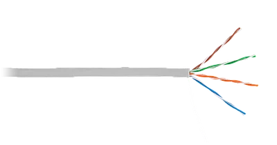 Кабель NETLAN U/UTP 4 пары, Кат.5e (Класс D), 100МГц, однож., BC (чистая медь), внутр., PVC нг(B ...