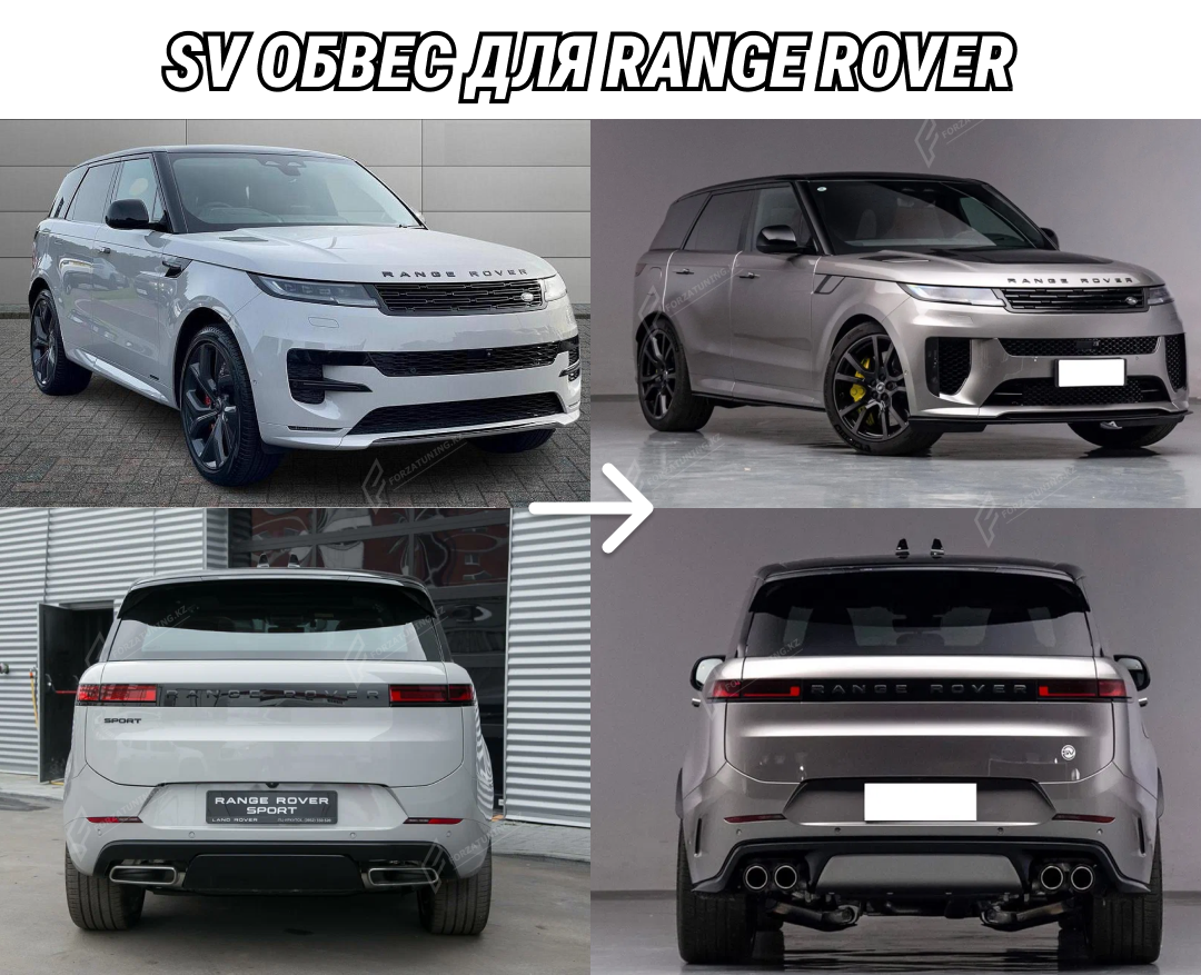 Обвес SV для Land Rover Range Rover Sport L461 2022-2024 Бампер Решетка ...