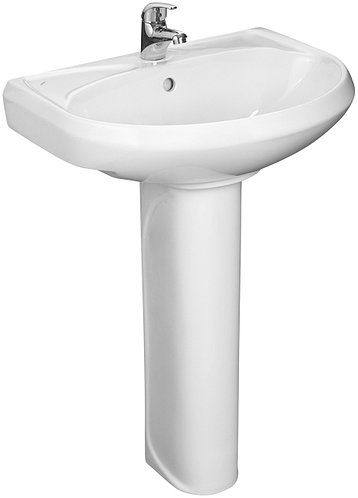 Раковина Santeri Вест 56.4 с пьедесталом овальная 57.5, фаянс (id ...