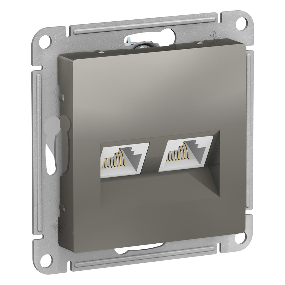 ATLASDESIGN РОЗЕТКА двойная компьютерная RJ45+RJ45, кат.5Е, механизм ...