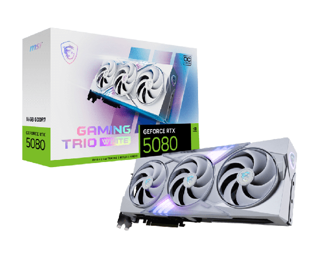 Видеокарта MSI GeForce RTX 5080 16G GAMING TRIO OC WHITE (G5080-16GTCW ...