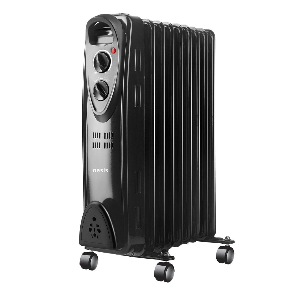 Масляный обогреватель Oasis US-20B черный, купить в Казахстане, цена на Satu.kz