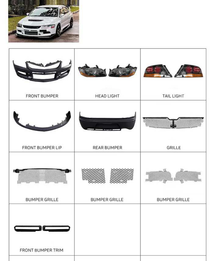 Запчасти для Mitsubishi Lancer EVO 9 2003-2010 Митсубиси Лансер фары ...