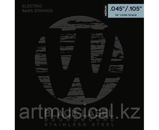 Струны для басс гитары Warwick bass guitar strings Black Label 4 Set Medium 045/105, купить в ...