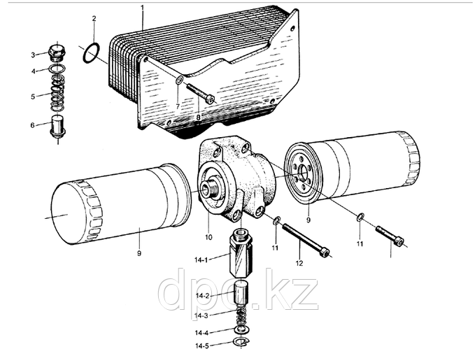 Клапан масляный перепускной (в сборе)Webchai WD615 AZ1500070097