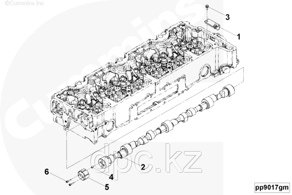 Вал распределительный двигателя Cummins ISG12 3697212 3696058 (id 42290675)