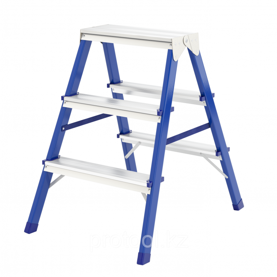 Купить Стремянка двусторонняя 3ст., стальная// Сибртех Россия в Алматы ...