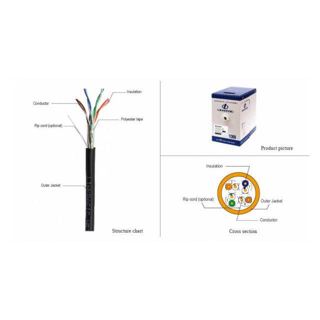 Заказать Кабель Linkbasic CLB04-SC5E-9005 Cat 5E FTP 4 пары, внешней прокладки , RAL9005, бухта ...