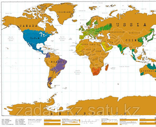 Скретч карта «Карта мира» на английском языке (id 3657966)