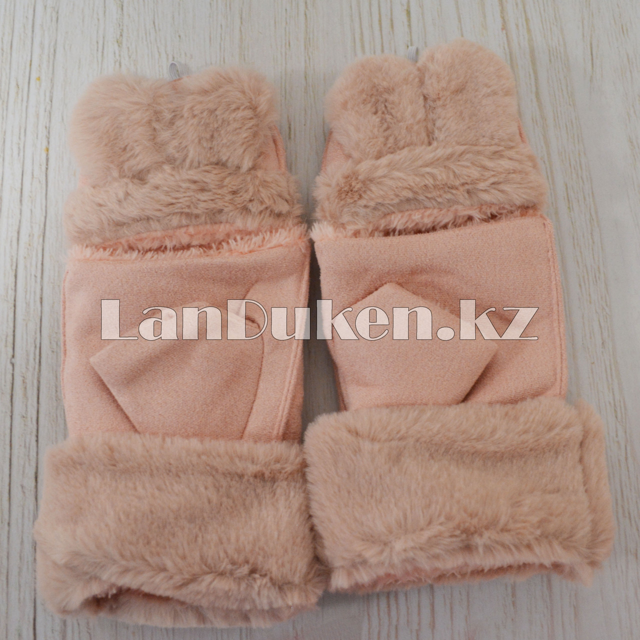 Варежки с откидным верхом с ушками темно-розовые: продажа, цена в ...