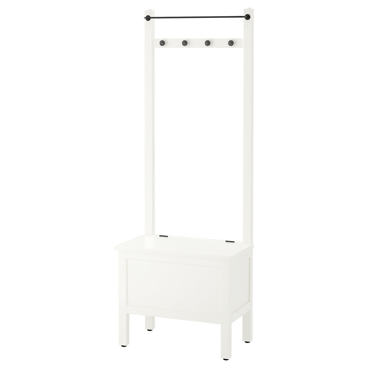 Скамья с ящиком/штанга и 4 крючка ХЕМНЭС белый ИКЕА, IKEA - купить по ...