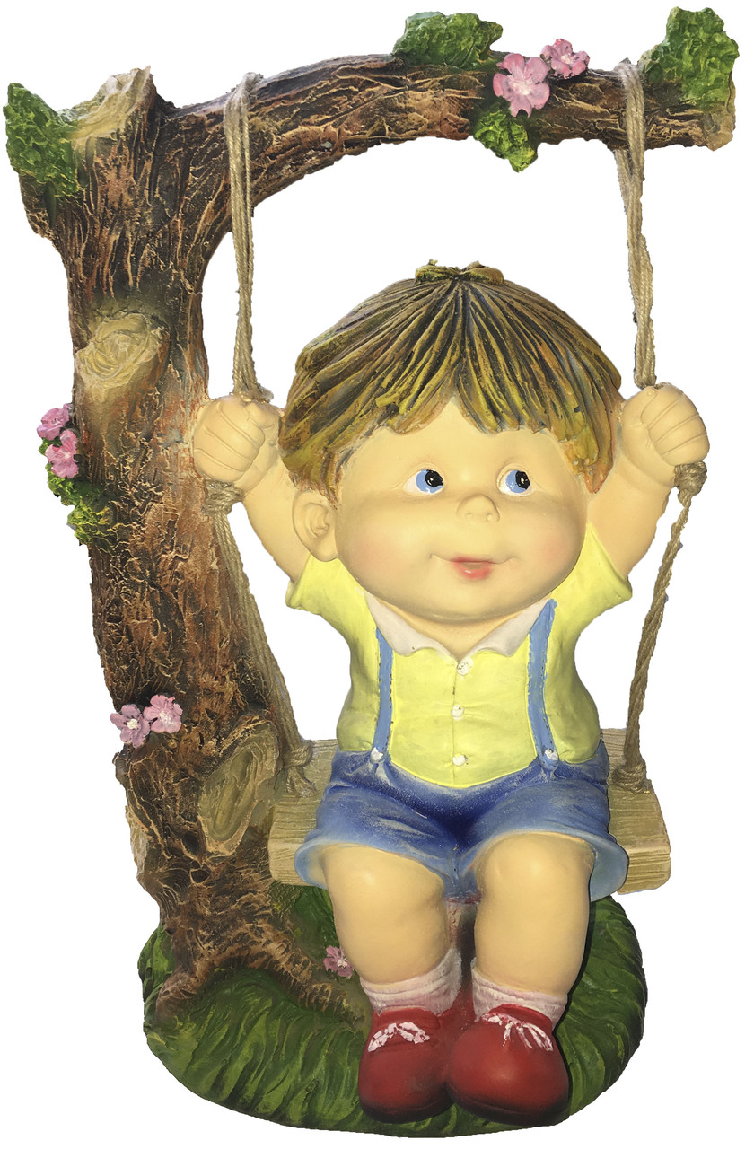 Мальчик на качели Н 57см купить в Алматы Fazenda